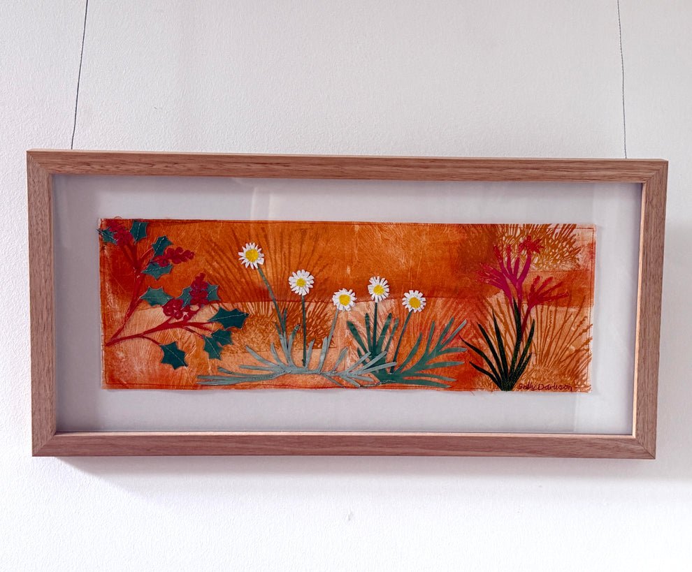Desert Wildflowers 1- framed – Sally Darlison